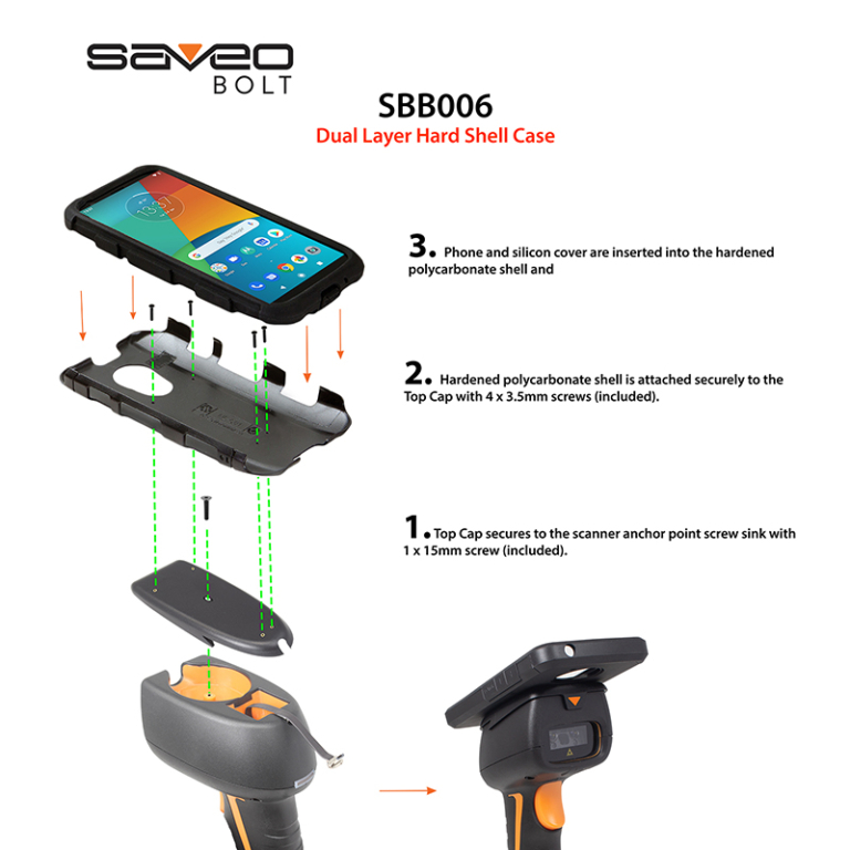 Android Long Range Barcode Scanner | Saveo BOLT 2D (H12D)